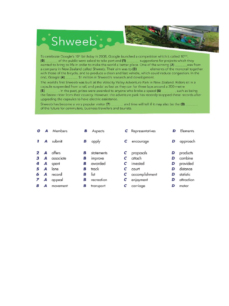 Reading PART 1 - Schweeb | PDF