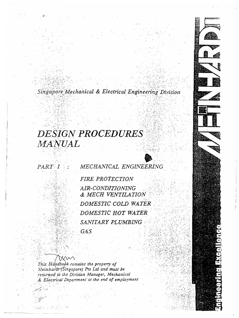 Mechanical & Electrical Design Manual | PDF | Occupational Safety And Health | Chemical Processes