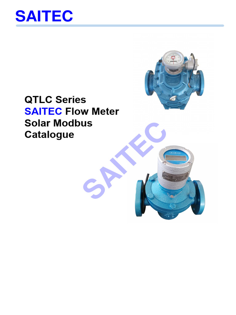 SAITEC - Oval Gear Flow Meter Catalog | PDF | Flow Measurement | Metrology