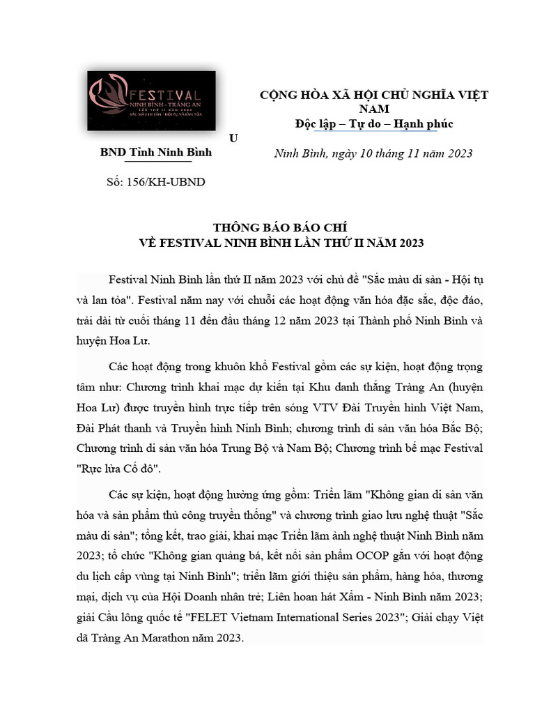 Thông Cáo Báo Chí | PDF