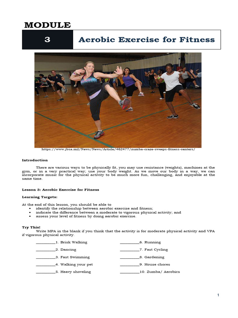 Core Hope1 Module3 Delacruz | PDF | Dances | Aerobic Exercise