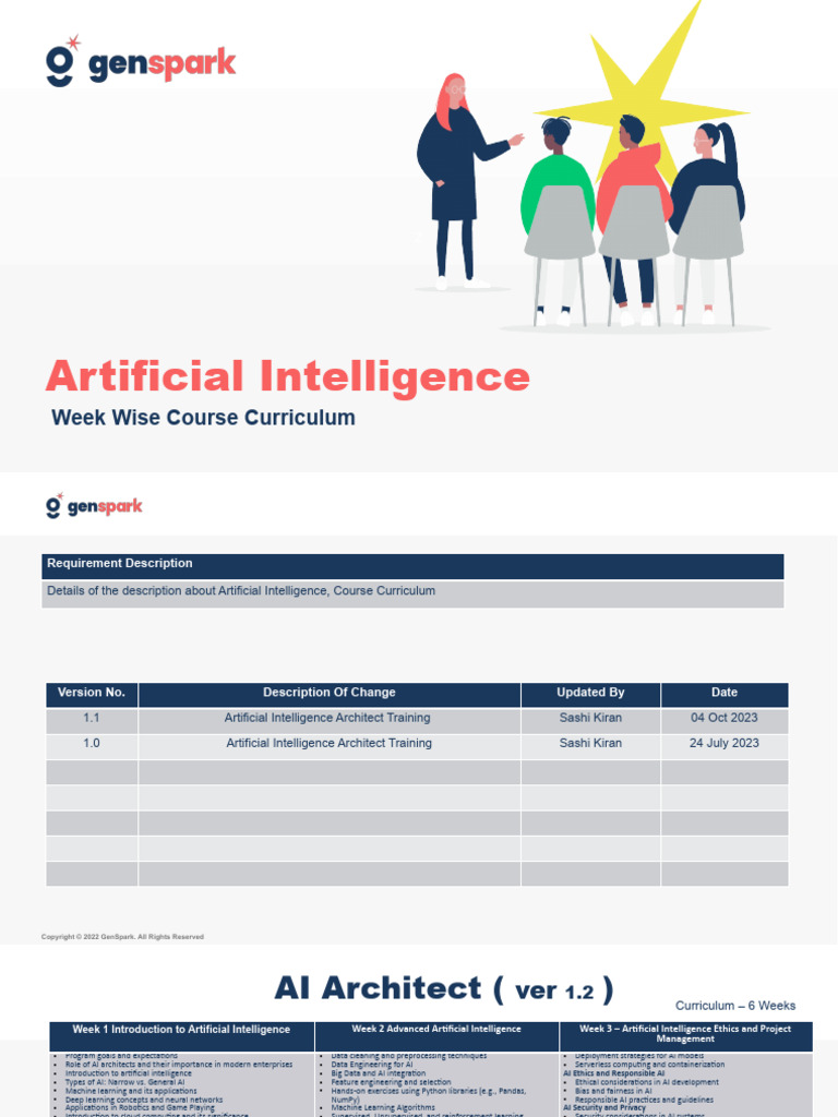 GenSpark Tracker For - AI Architect Curriculum | PDF | Artificial Intelligence | Intelligence ...