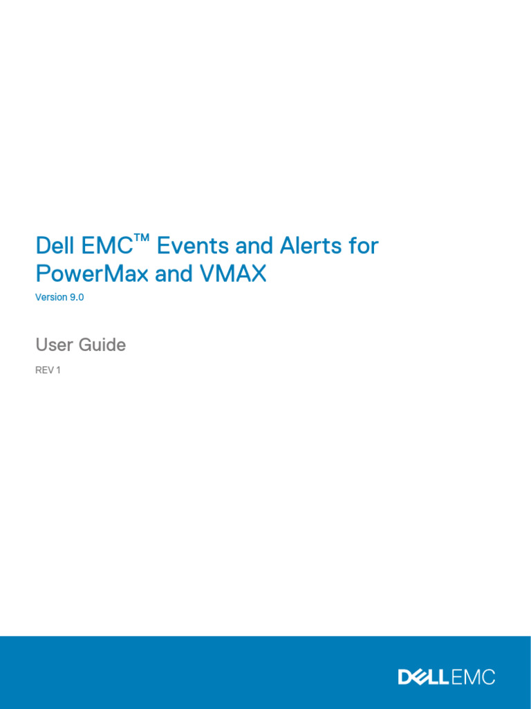Docu88911 PowerMax and VMAX 9.0 Events and Alerts User Guide | PDF | Command Line Interface ...