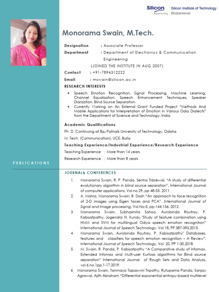 Monorama Swain | PDF | Cognitive Science | Applied Mathematics