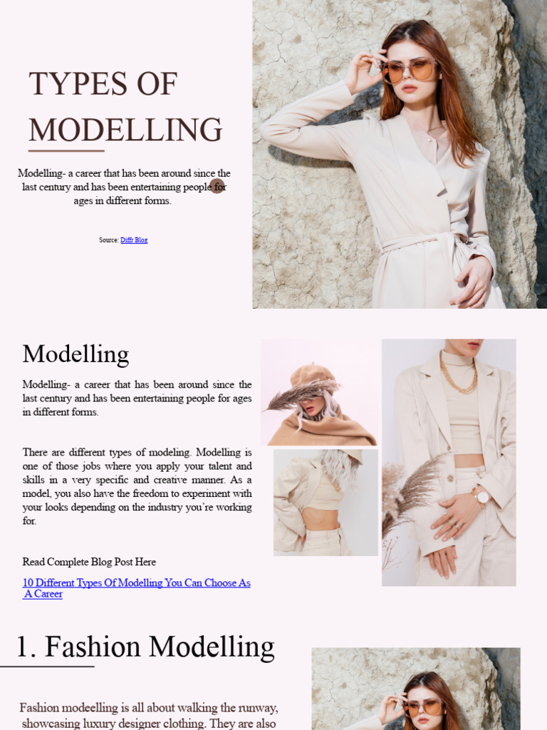 Types of Modelling | PDF | Fashion | Clothing