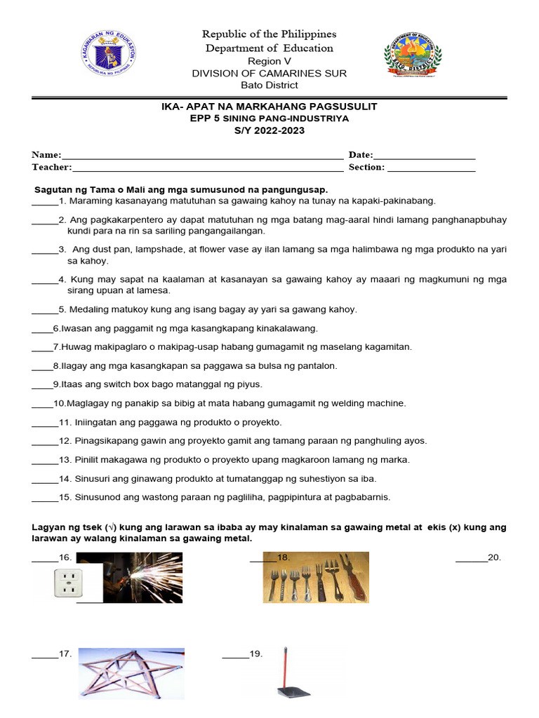 PT Epp-Ia-5 Q4 | PDF