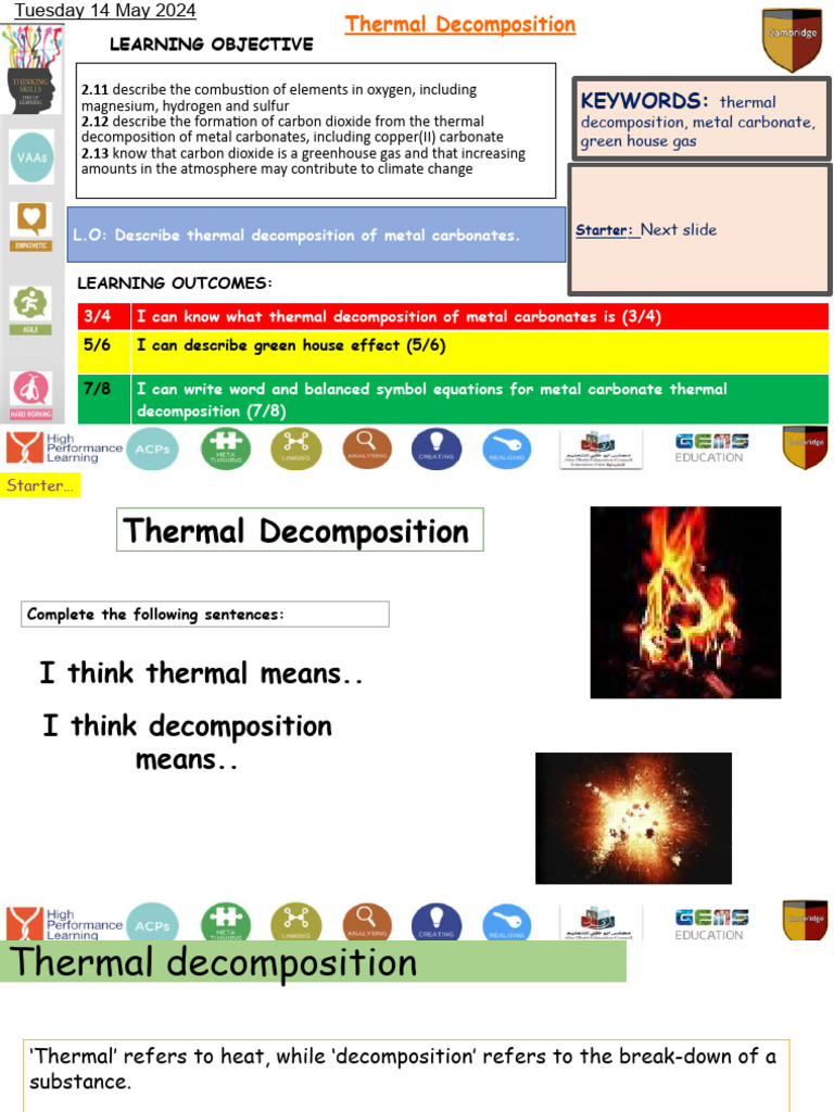 Thermal Decomposition | PDF | Oxide | Greenhouse Effect