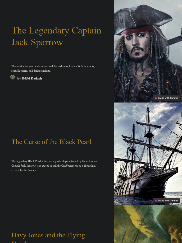 The Legendary Captain Jack Sparrow | PDF | Water Transport