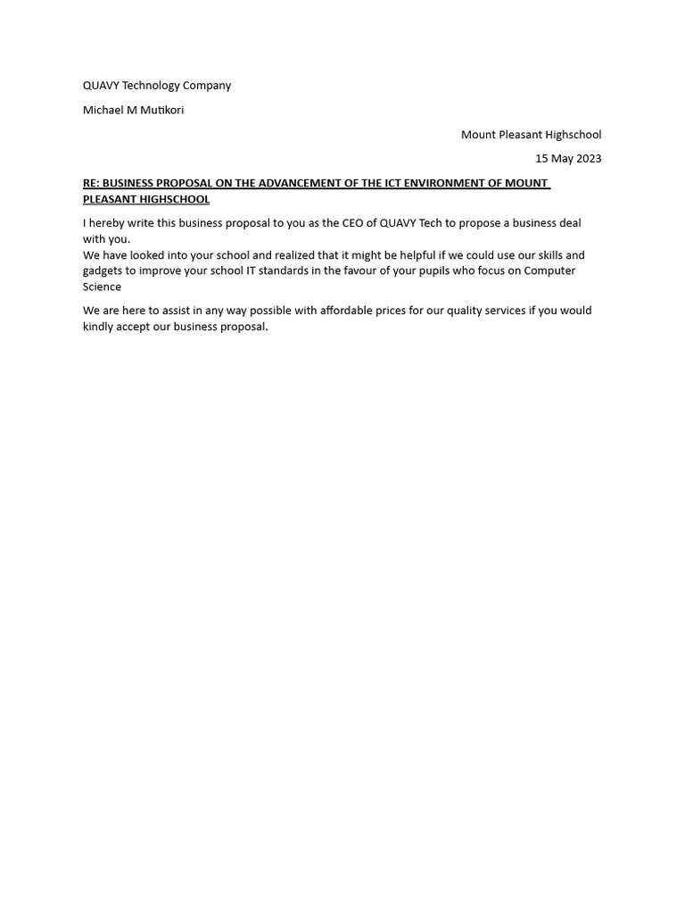 PROPOSAL To The School Admin About Introducing A New Uniform | PDF ...