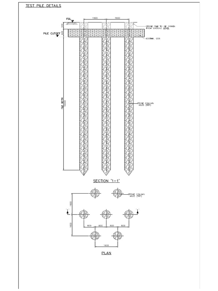 Stone Test Pile Details | PDF