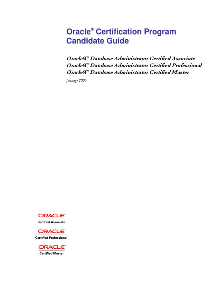 Oracle Certification Oca Oracle Database Professional Certification