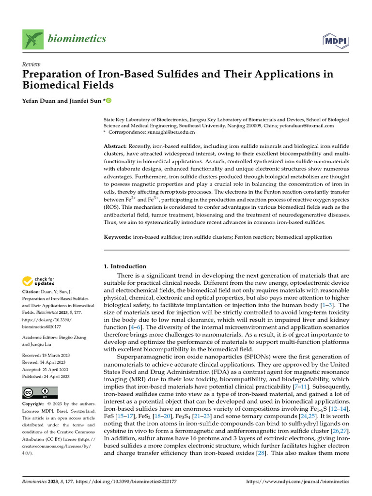 Preparation_of_Iron-Based_Sulfides_and_Their_Appli | PDF | Iron ...