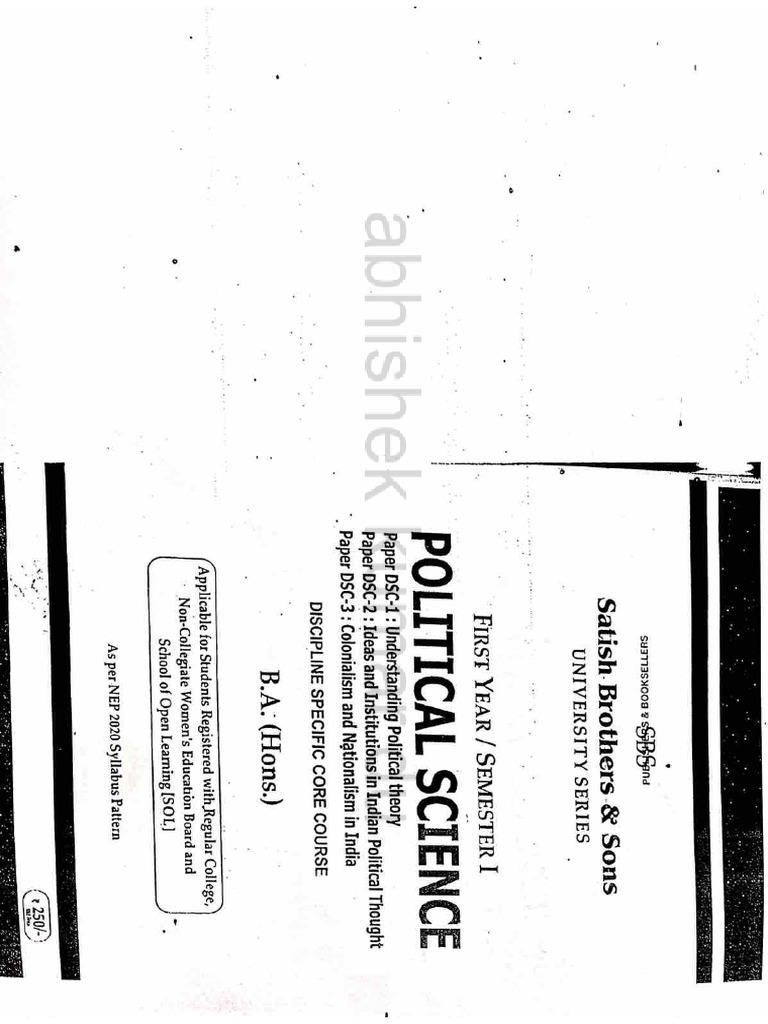 Pol Sci Solved Pyq Sem 1 | PDF