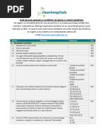 Grafic de Curatenie Si Dezinfectie | PDF
