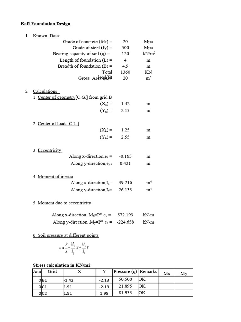 Raft Foundation | PDF | Structural Engineering | Civil Engineering