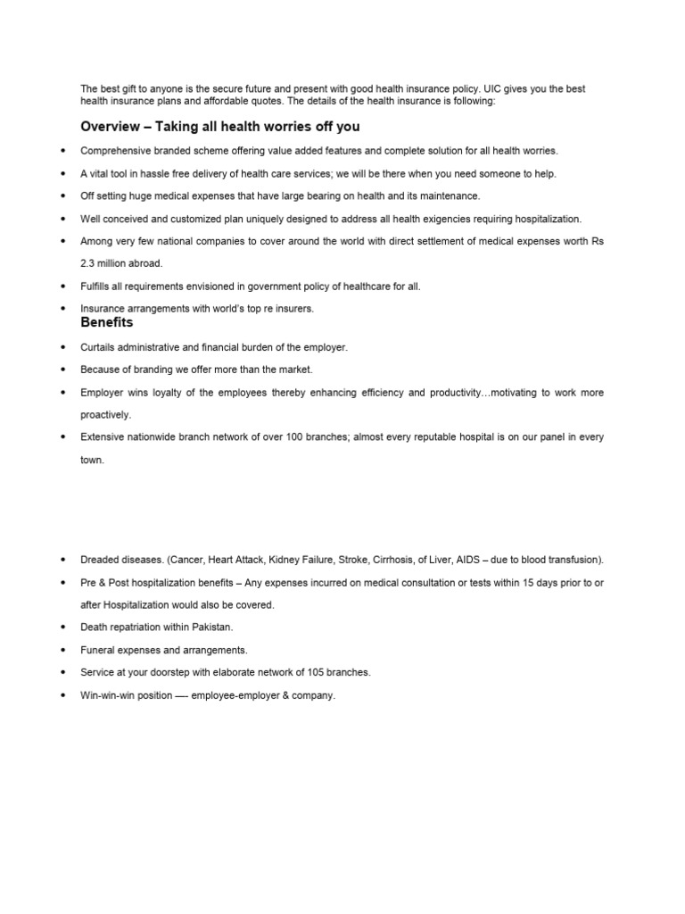 Uic Health | PDF | Finance & Money Management