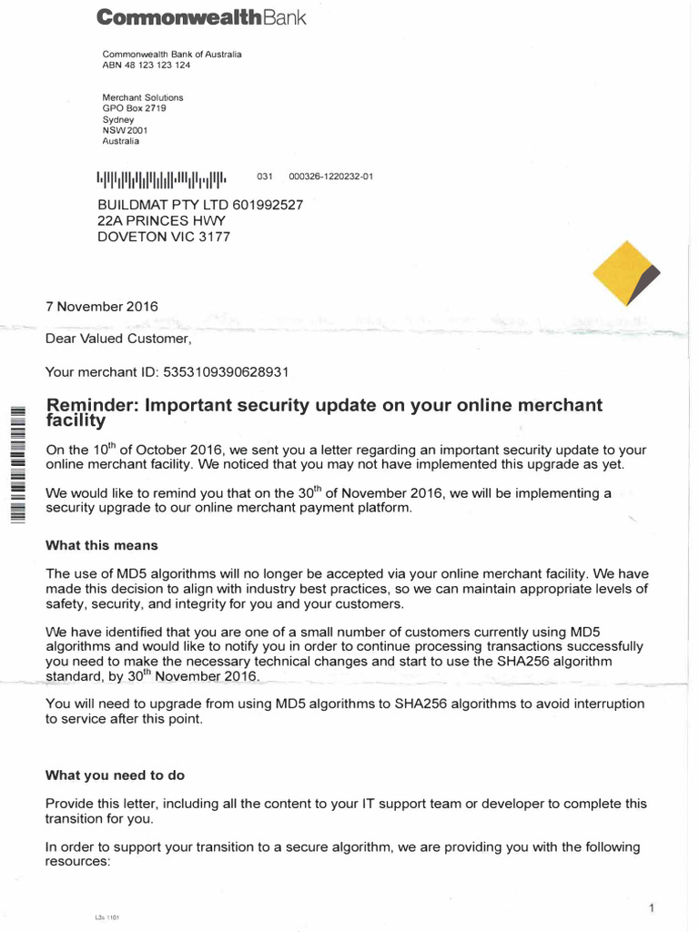 CBA Comweb Letter | PDF | Computer Science | Cryptography