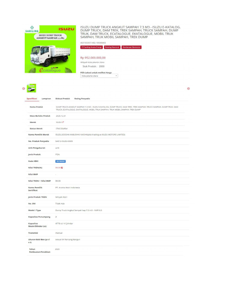 E-Catalog Dump Truck | PDF