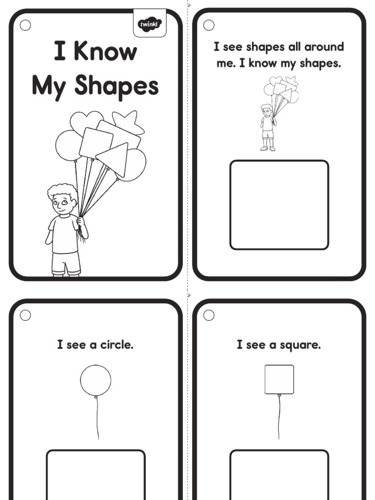 B&W I Know My Shapes Adapted Reader | PDF B&W I Know My Shapes Adapted Reader | PDF