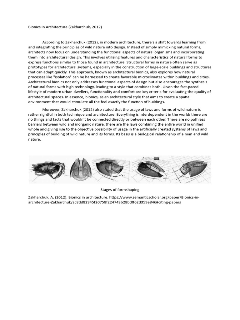 Bionics in Architecture | PDF