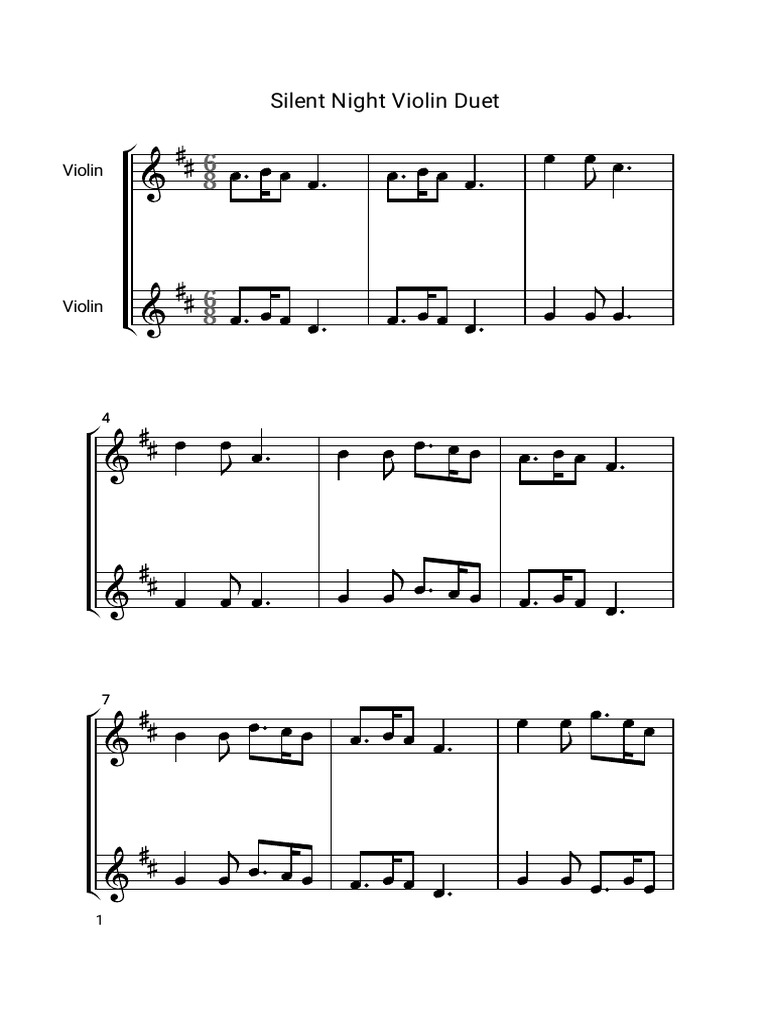 Violin Duet Sheet Music | PDF