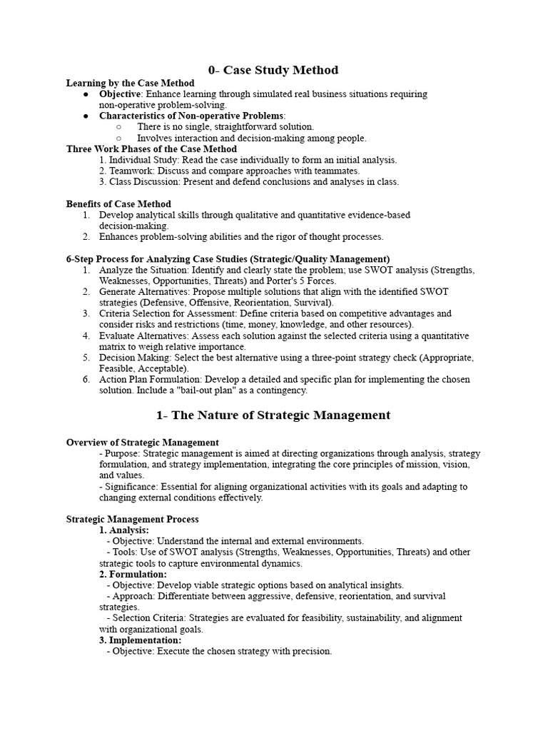 Business Analysis Study Guide | PDF | Strategic Management | Strategic ...