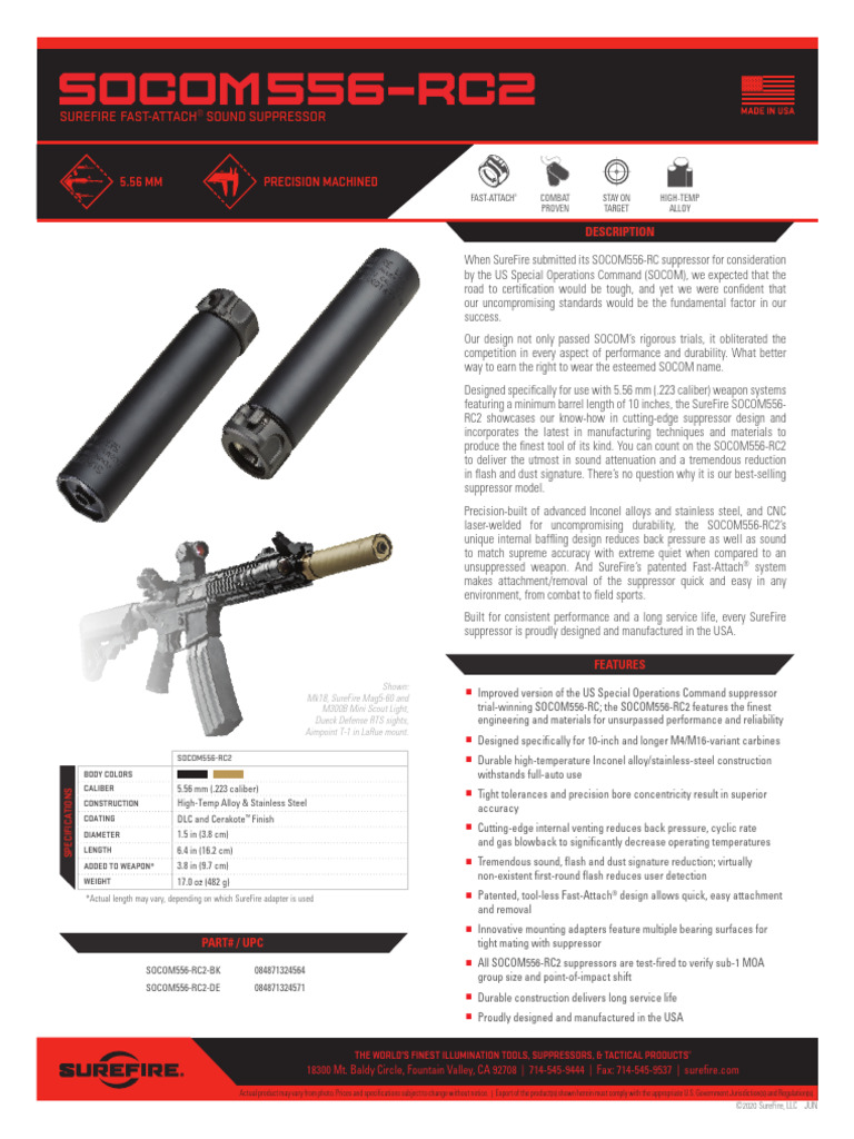 Socom556-Rc2 Pis | PDF | Projectiles | Firearms