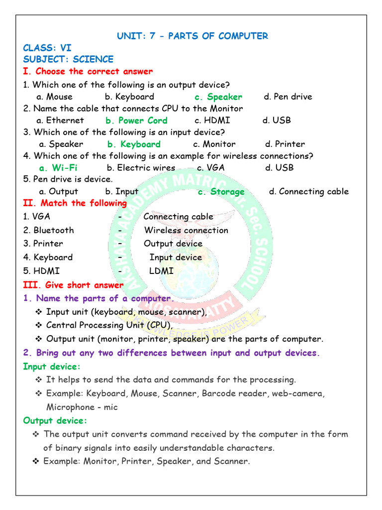 6 Sci Unit 7 | PDF | Games & Activities | Technology & Engineering