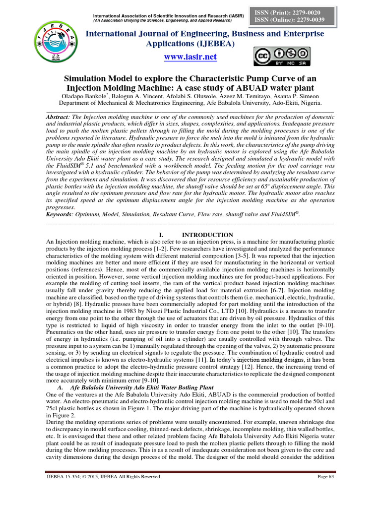 Simulation Model To Explore The Characteristic Pump Curve of An ...