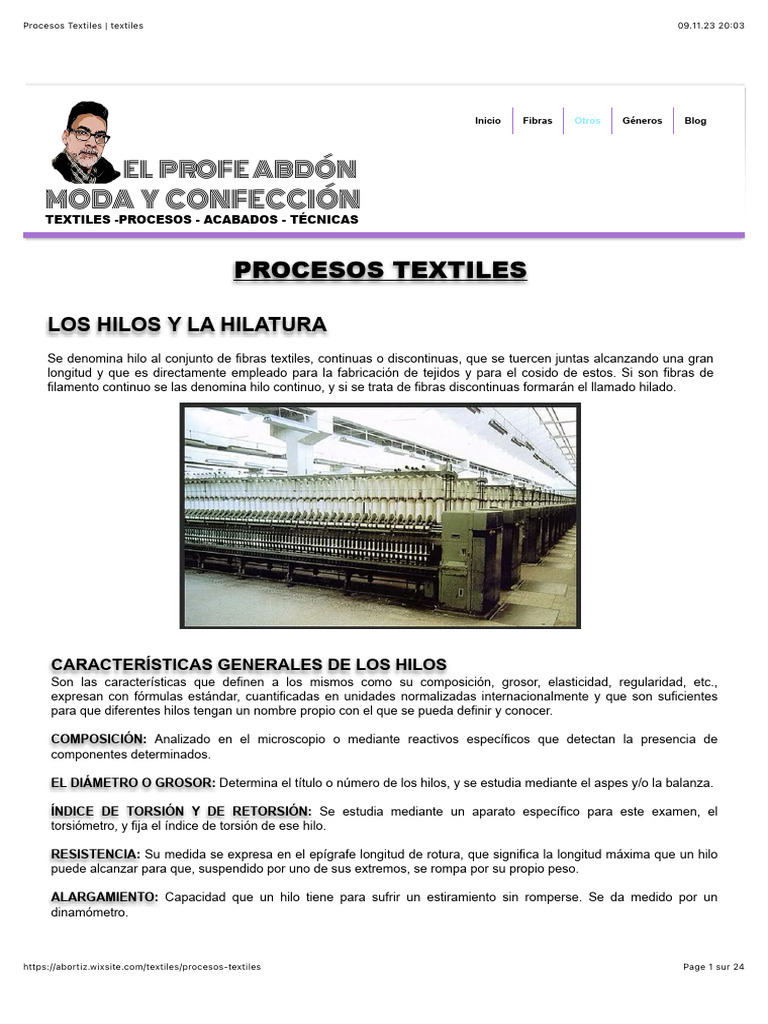 Procesos Textiles-Textiles | PDF | Cordón | Telar