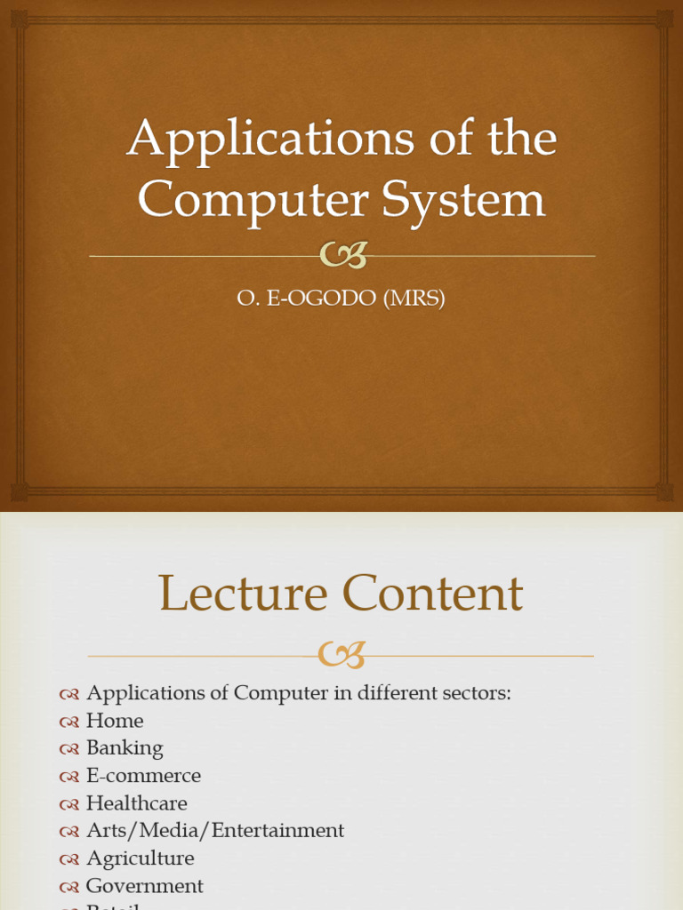 Applications of The Computer Lec4 | PDF | Point Of Sale | Computer Aided Design