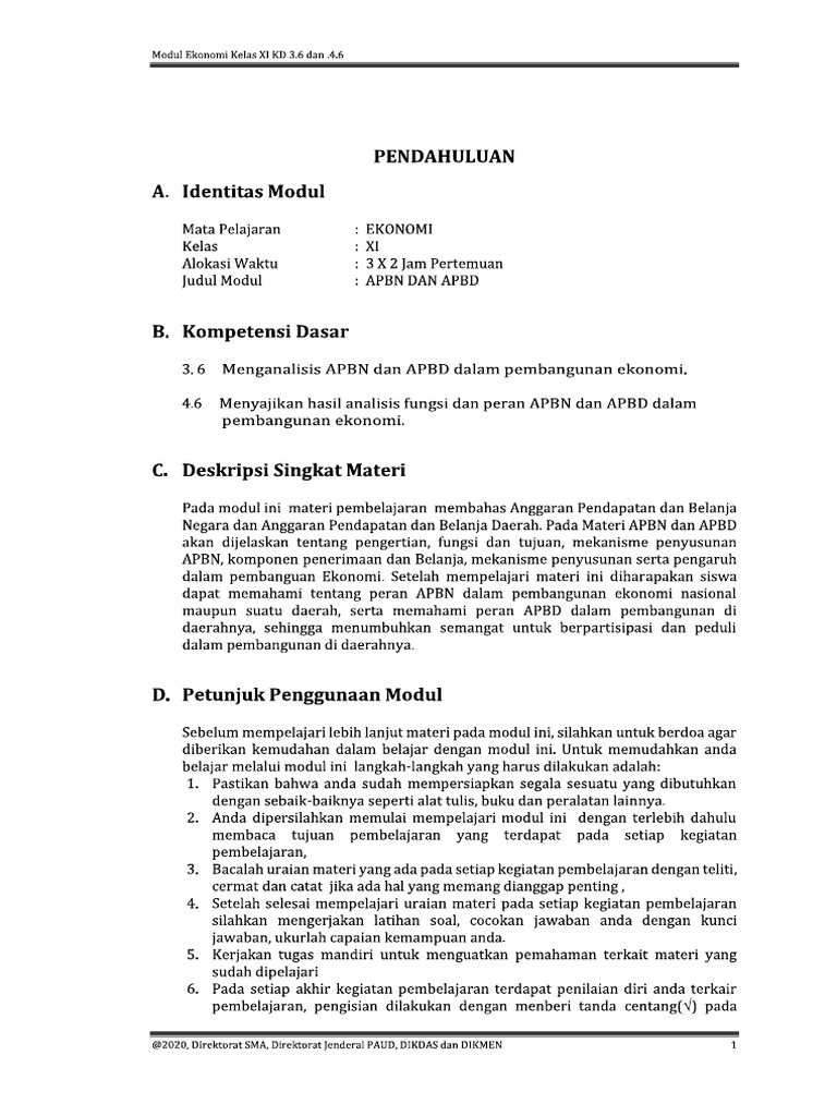 Materi APBN - APBD - Kelas 11 | PDF