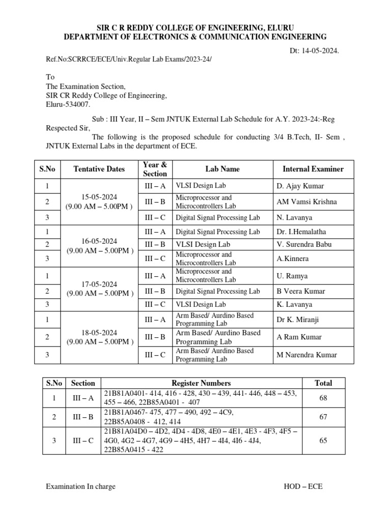 3-4, II Sem, Lab Schedule - Copy | PDF | Electronic Engineering ...