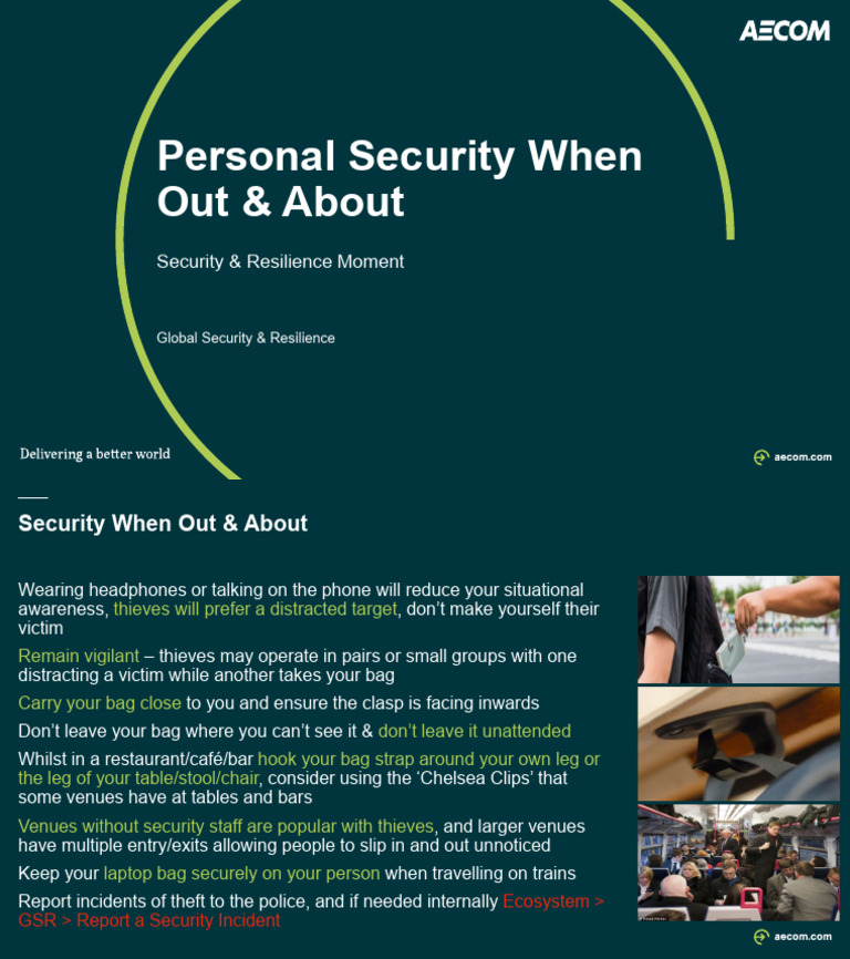 Personal Security When Out & About | PDF | Social Science