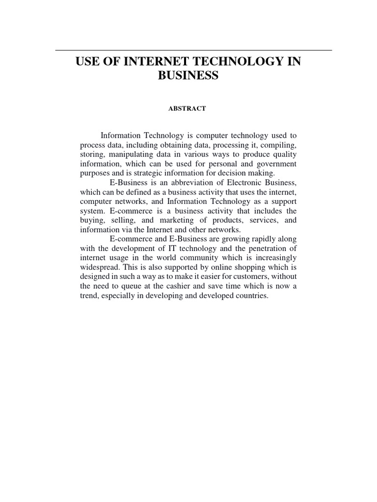 Papper Using Technology | PDF | Internet | Electronic Business