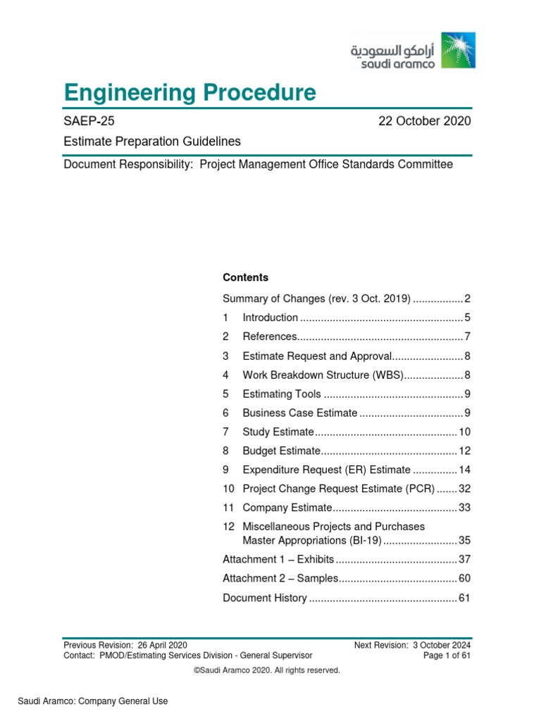 Estimating Guidelines for Projects | PDF | Project Management | Business