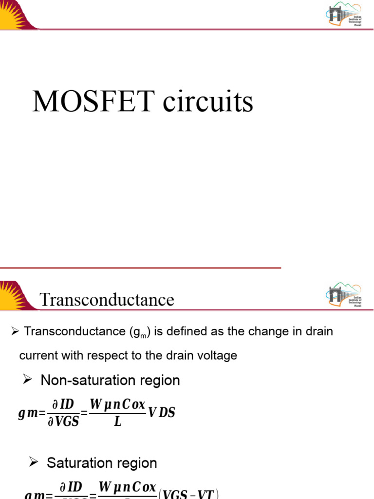 MOSFET Circuits and CMOS Inverter Basics | PDF