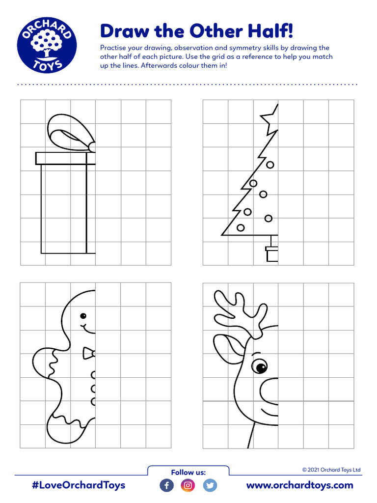 Draw The Other Half Activity Sheet | PDF