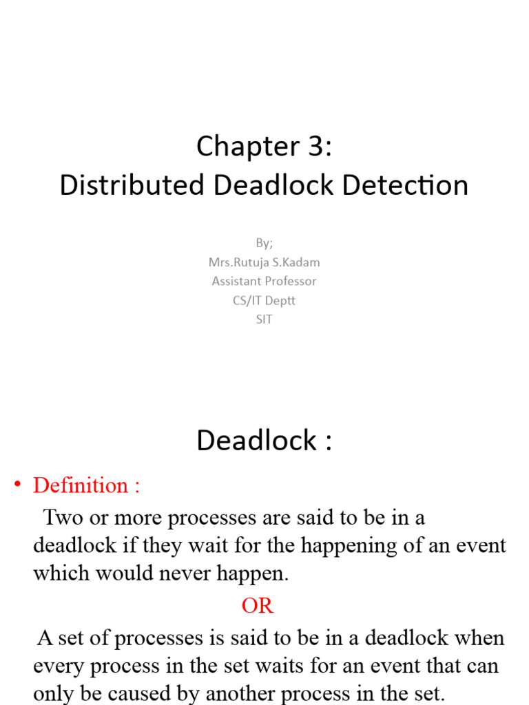 Chapter 3 - Old PPT - Deadlock | PDF | Concurrency (Computer Science ... Chapter 3 - Old PPT - Deadlock | PDF | Concurrency (Computer Science ...