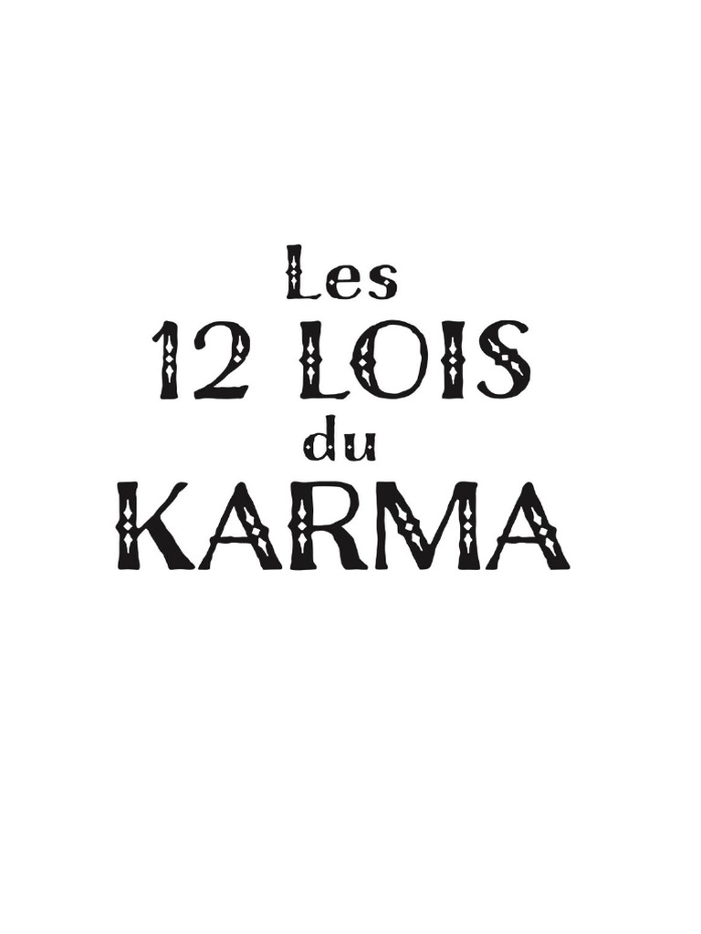 Les 12 Lois Du Karma | PDF