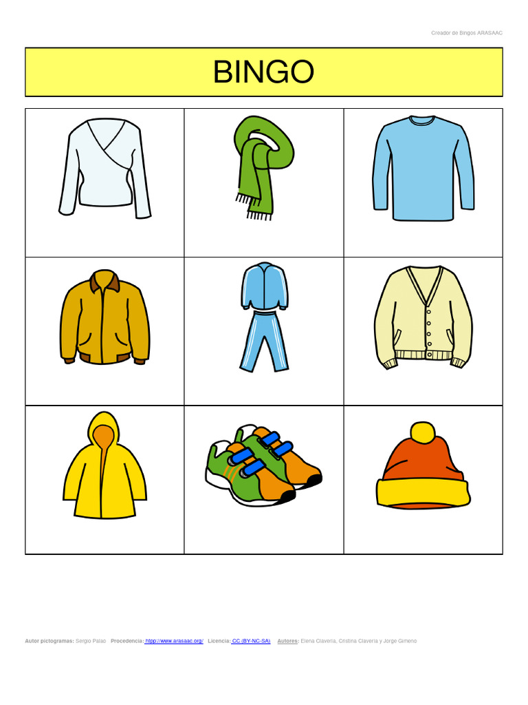 Bingo_3X3_Ropa_Invierno | PDF