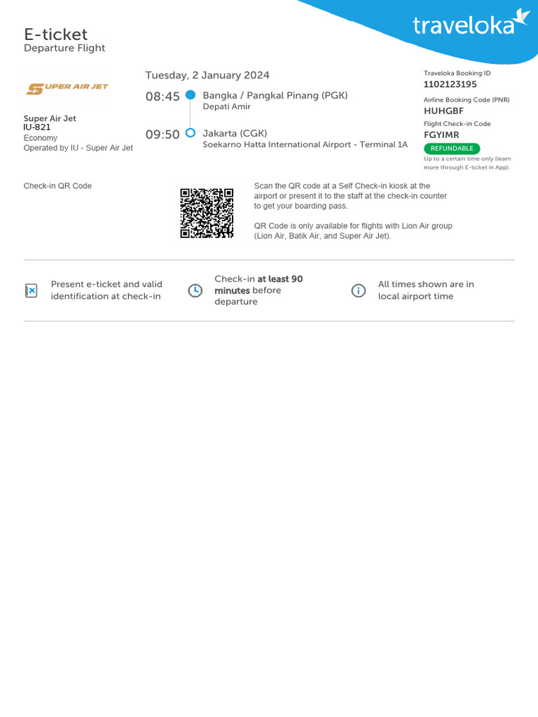 Aep Hidayat-PGK-FGYIMR-CGK-FLIGHT_ORIGINATING | PDF | Airport | Transport