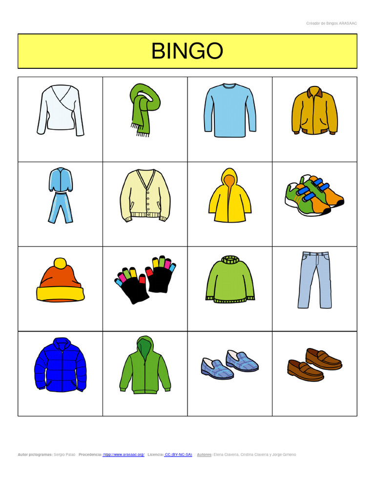 Bingo 4X4 Ropa Invierno | PDF