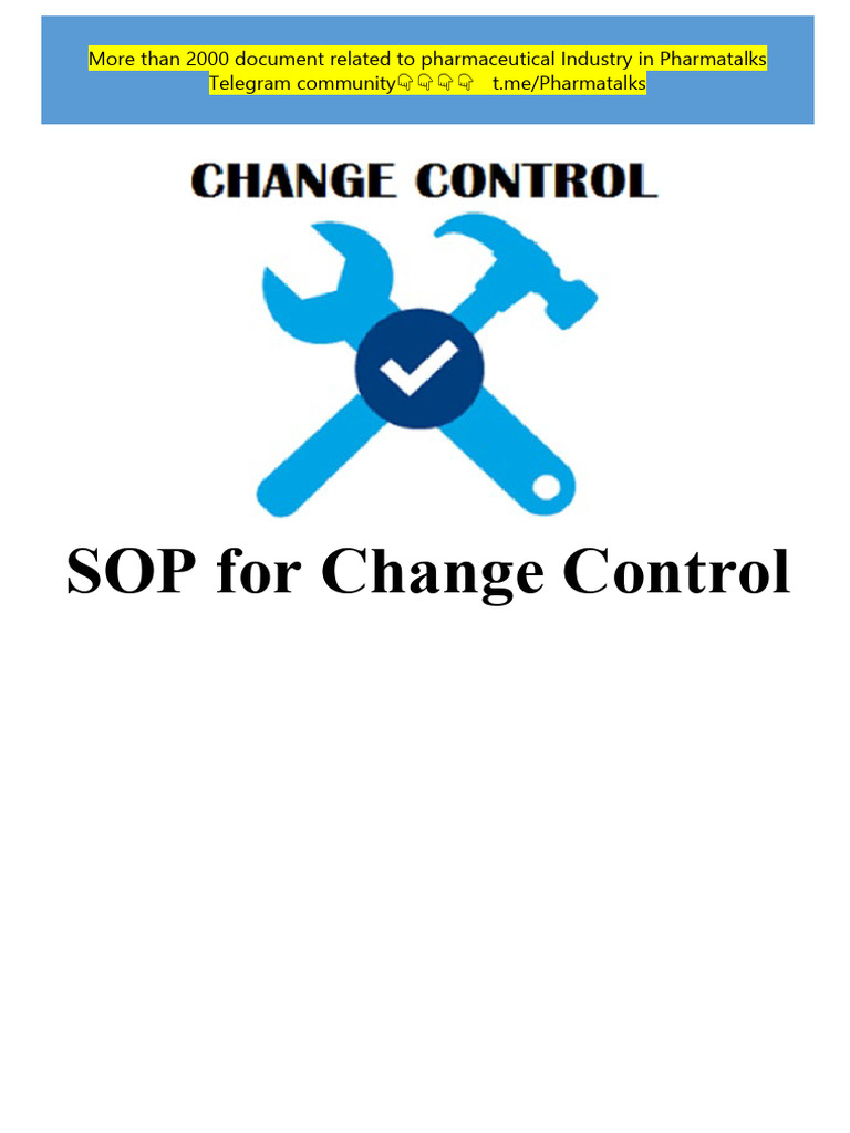 SOP of Change Control | PDF | Specification (Technical Standard ...