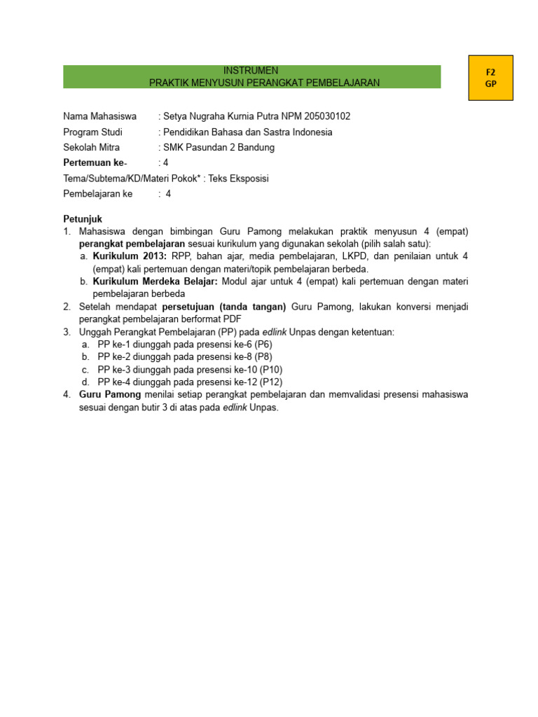 MODUL AJAR Teks Eksposisi Setya | PDF