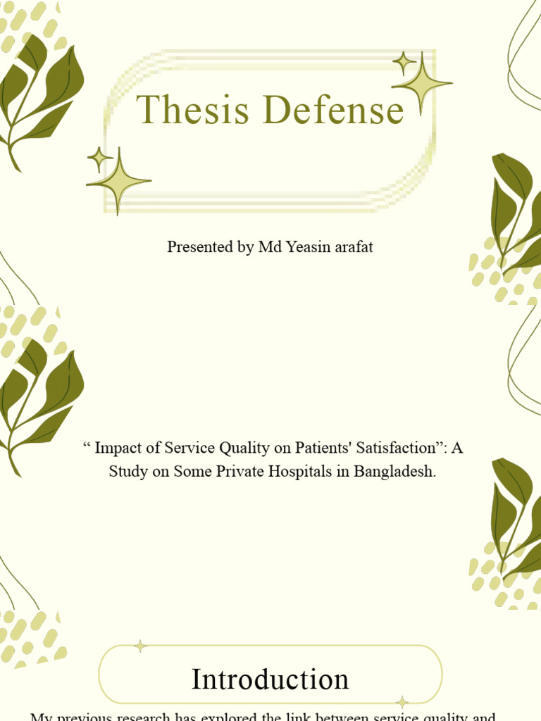 Presented by MD Yeasin Arafat | PDF | Customer Satisfaction | Patient