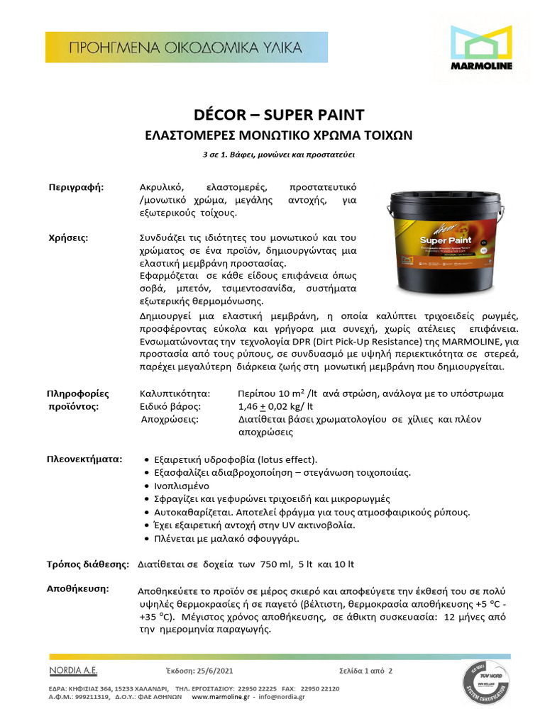 TDS - Super Paint | PDF