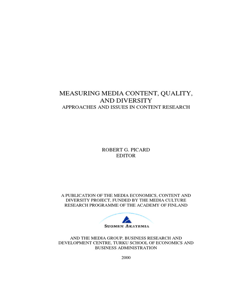 Measuring Media Content Quality and Dive | PDF | News | The Times