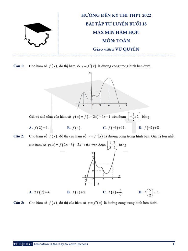 BTTL Bu I 18 Max Min Hàm H P | PDF