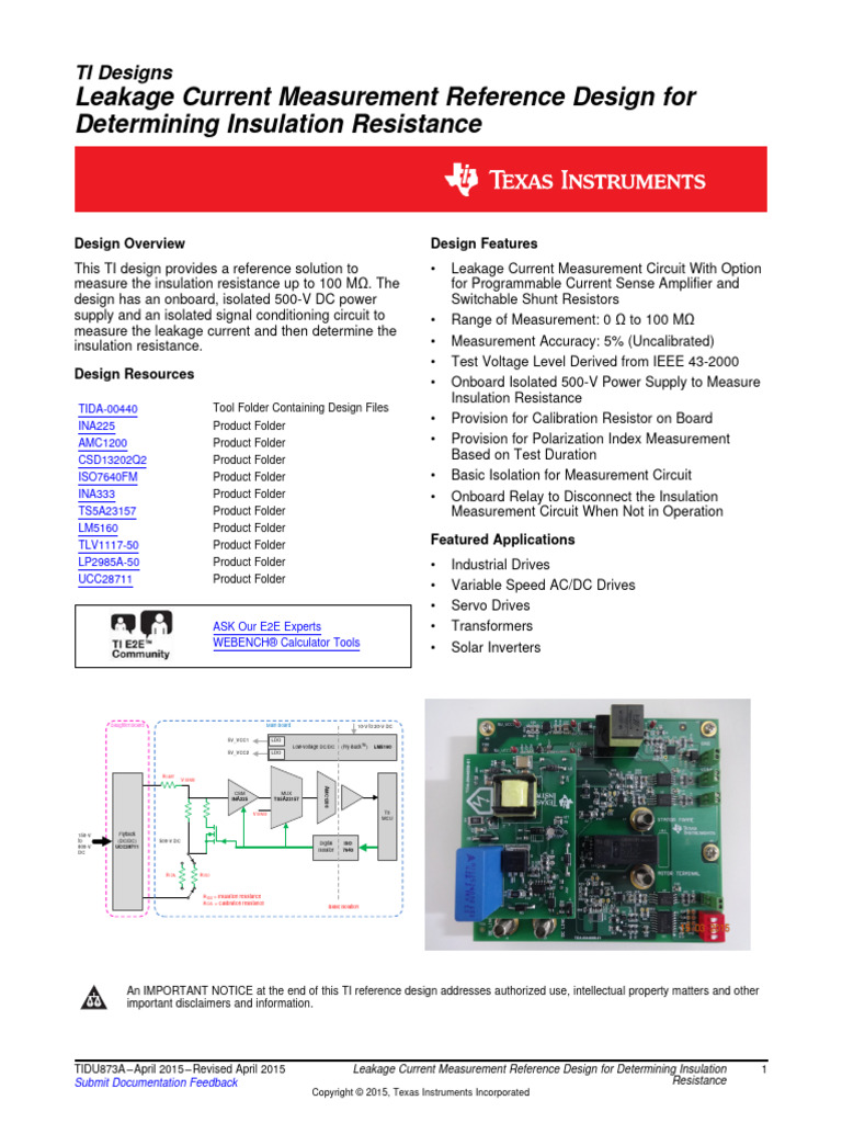 Tidu 873 A | PDF | Direct Current | Electrical Resistance And Conductance